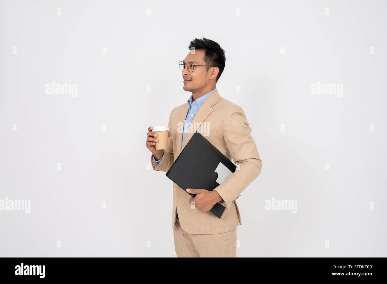 A successful and experienced Asian businessman in a formal suit with a ...