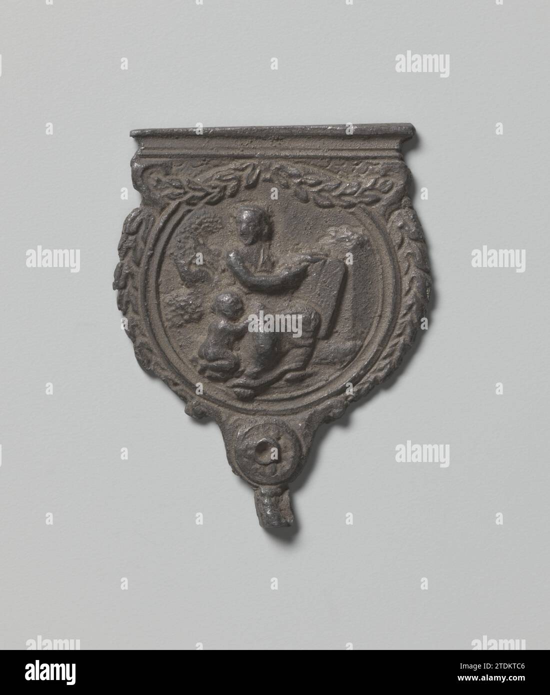 Model for a Klamp of a Book Lock with a sitting figure with legislative ...