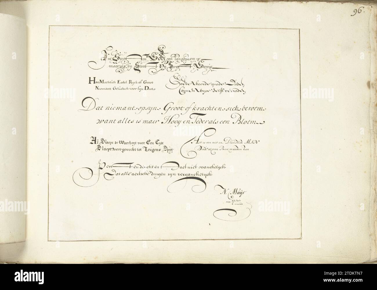 Demonstration of Changes Art, 1671 Netherlands paper. ink calligraphy ...