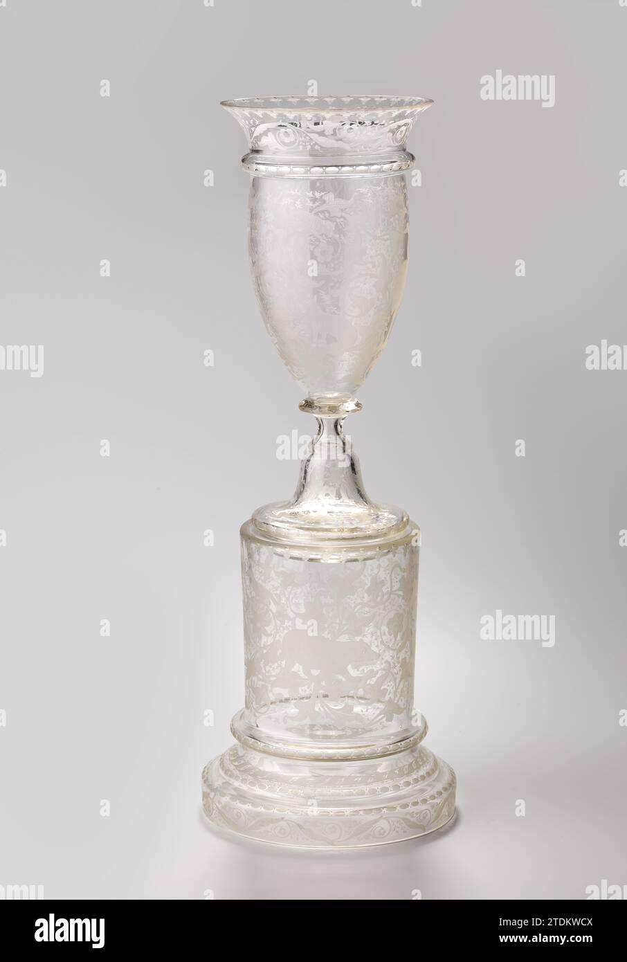 Vase with a menagerie between leaf and flower vines, anonymous, c. 1850 ...