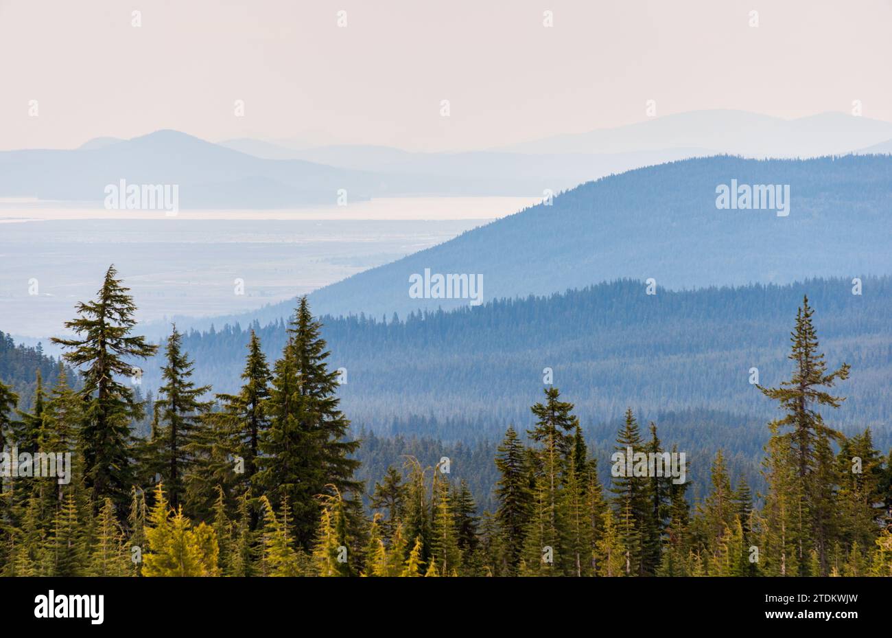 Rim Overlook at Crater Lake National Park in Oregon, USA Stock Photo ...