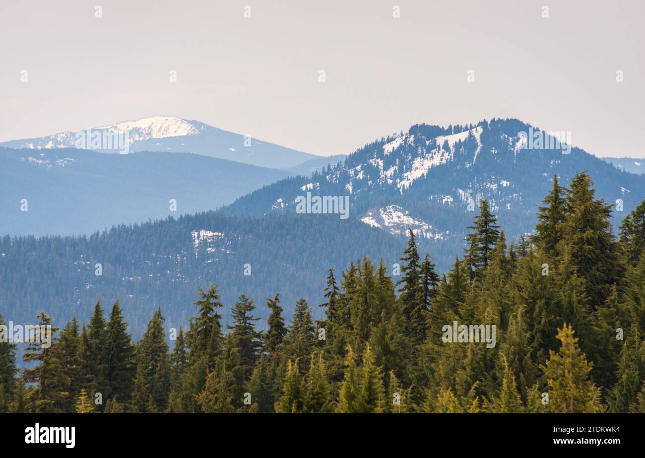 Rim Overlook at Crater Lake National Park in Oregon, USA Stock Photo ...