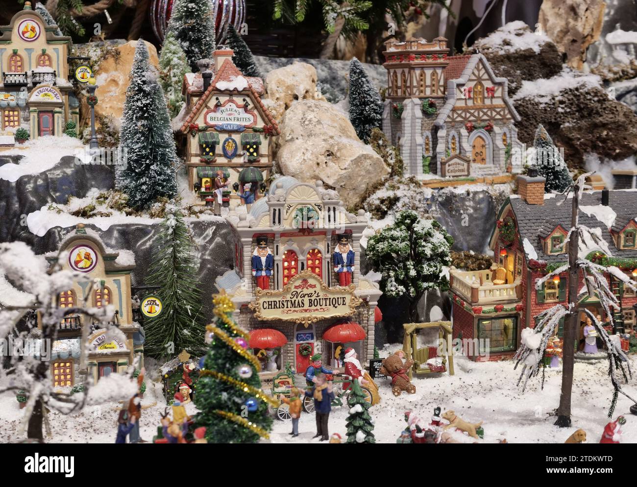 Nativity scene in commercial center of Orio al Serio, Bergamo, Italy ...