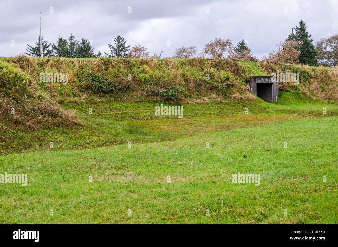 Fortifications at Fort Stevens State Park in Oregon, USA Stock Photo ...