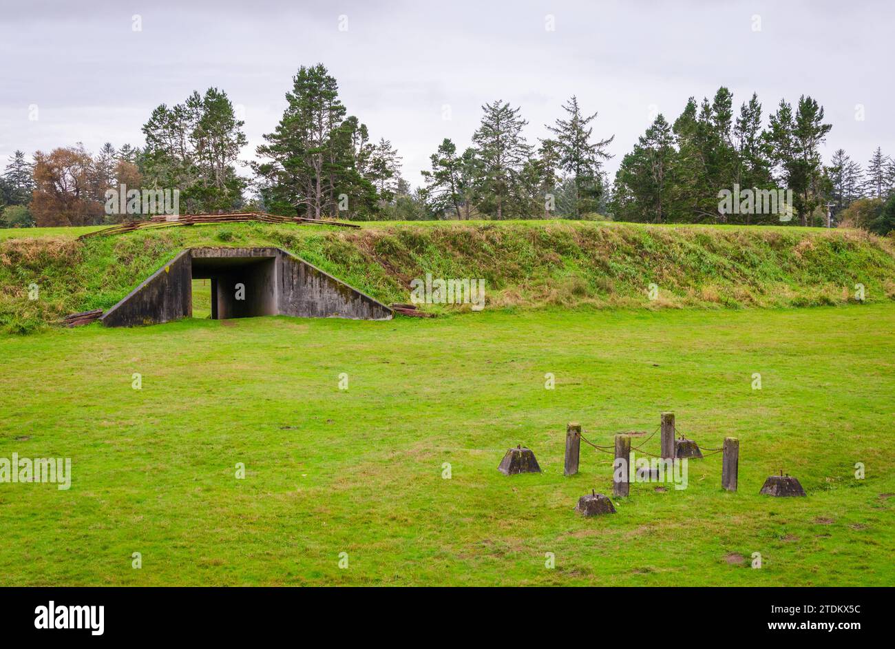 Fortifications at Fort Stevens State Park in Oregon, USA Stock Photo ...