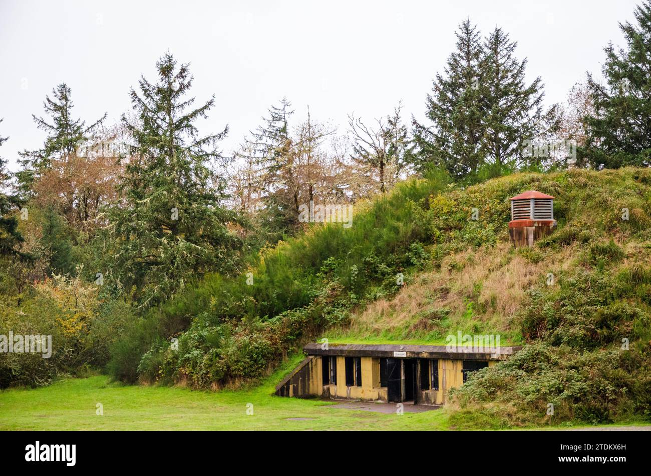 Fortifications at Fort Stevens State Park in Oregon, USA Stock Photo ...