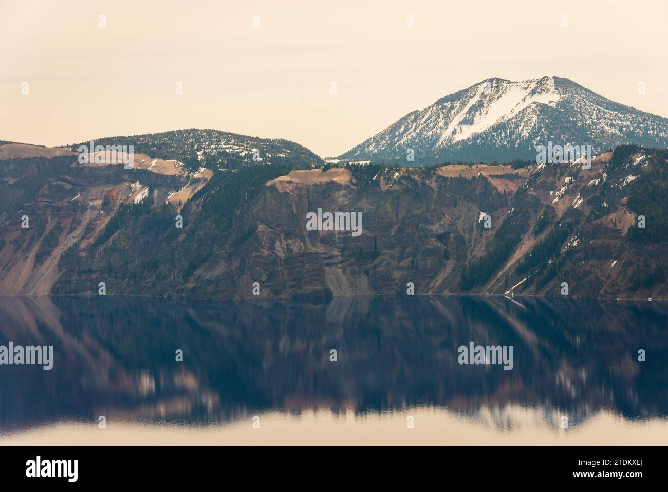 Rim Overlook at Crater Lake National Park in Oregon, USA Stock Photo ...