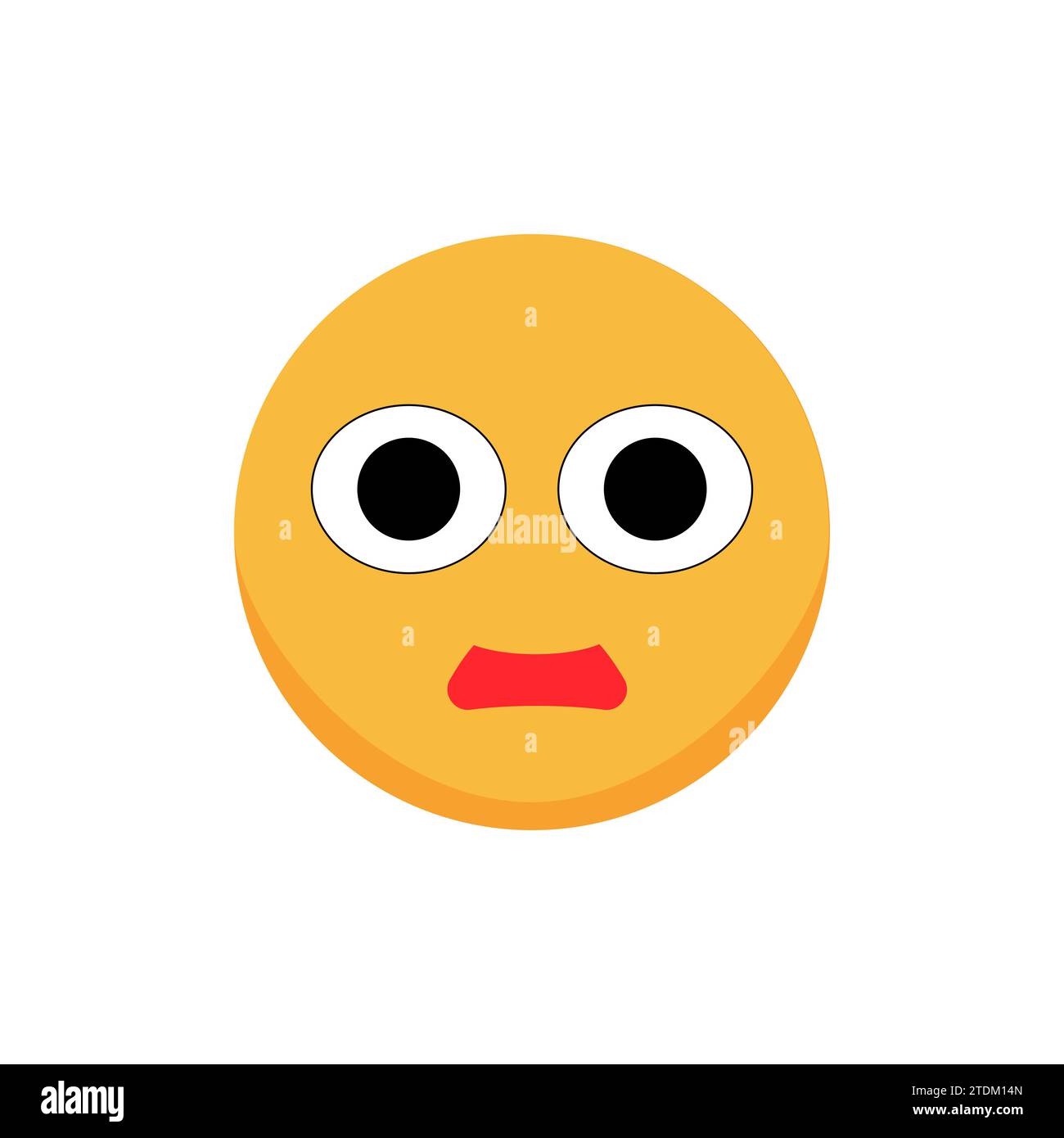 Puzzled emoticon. Cartoon emoji. Flat vector illustration Stock Vector ...
