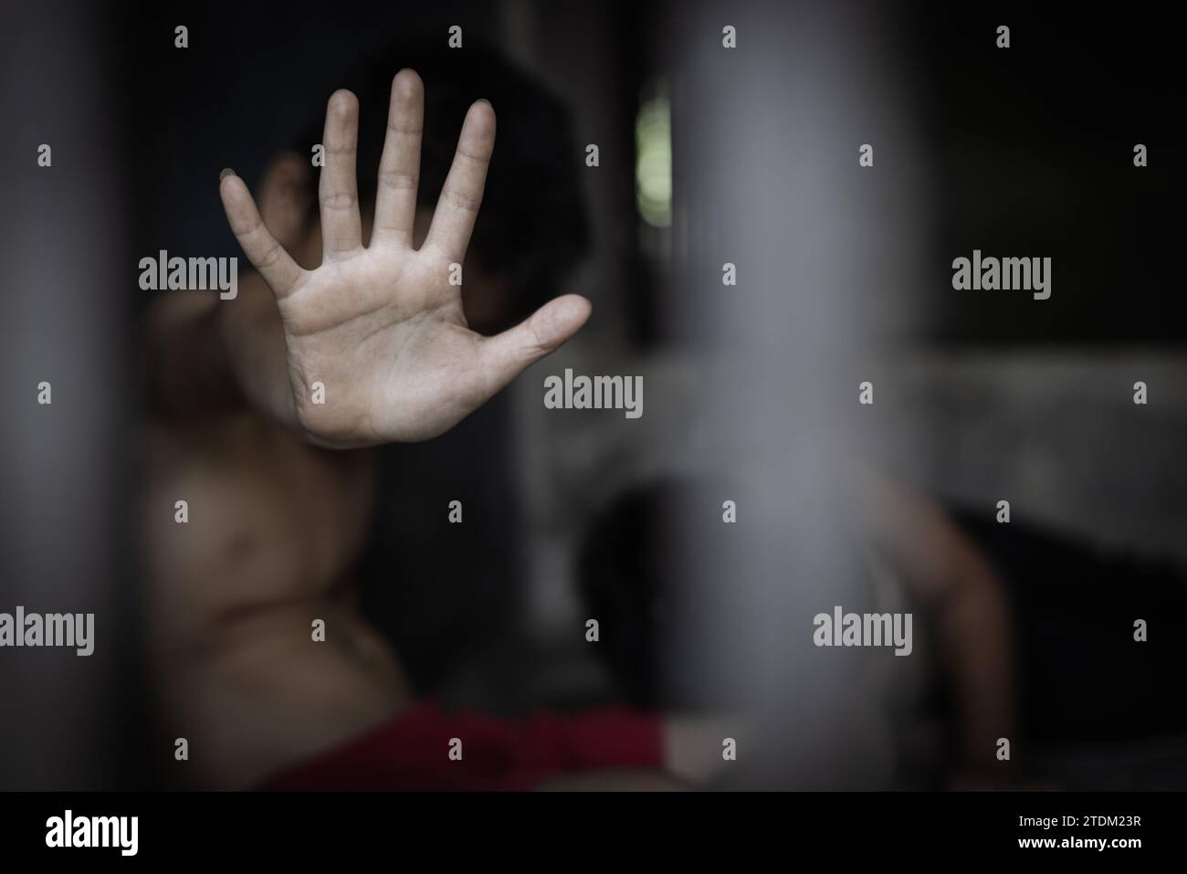 Concept of stopping violence against children, victims of human ...