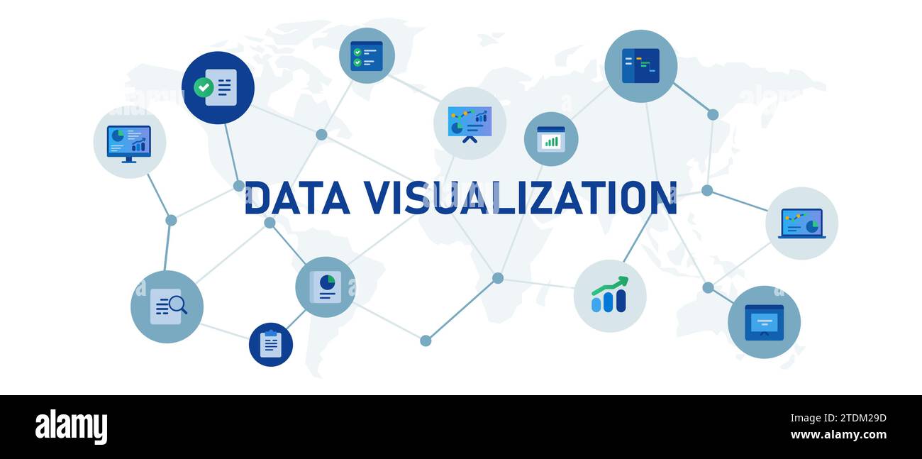 Data visualization metrics analytics visualization concept banner ...