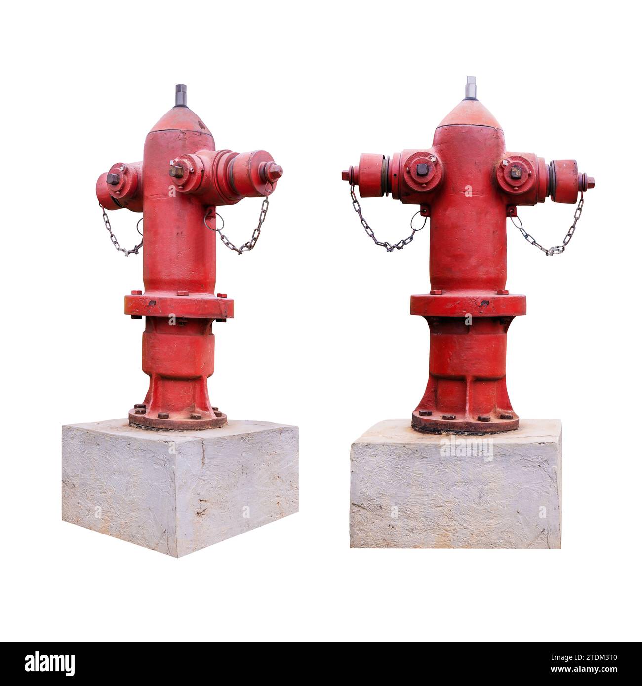 Set of fire hydrant isolated over white background Stock Photo - Alamy