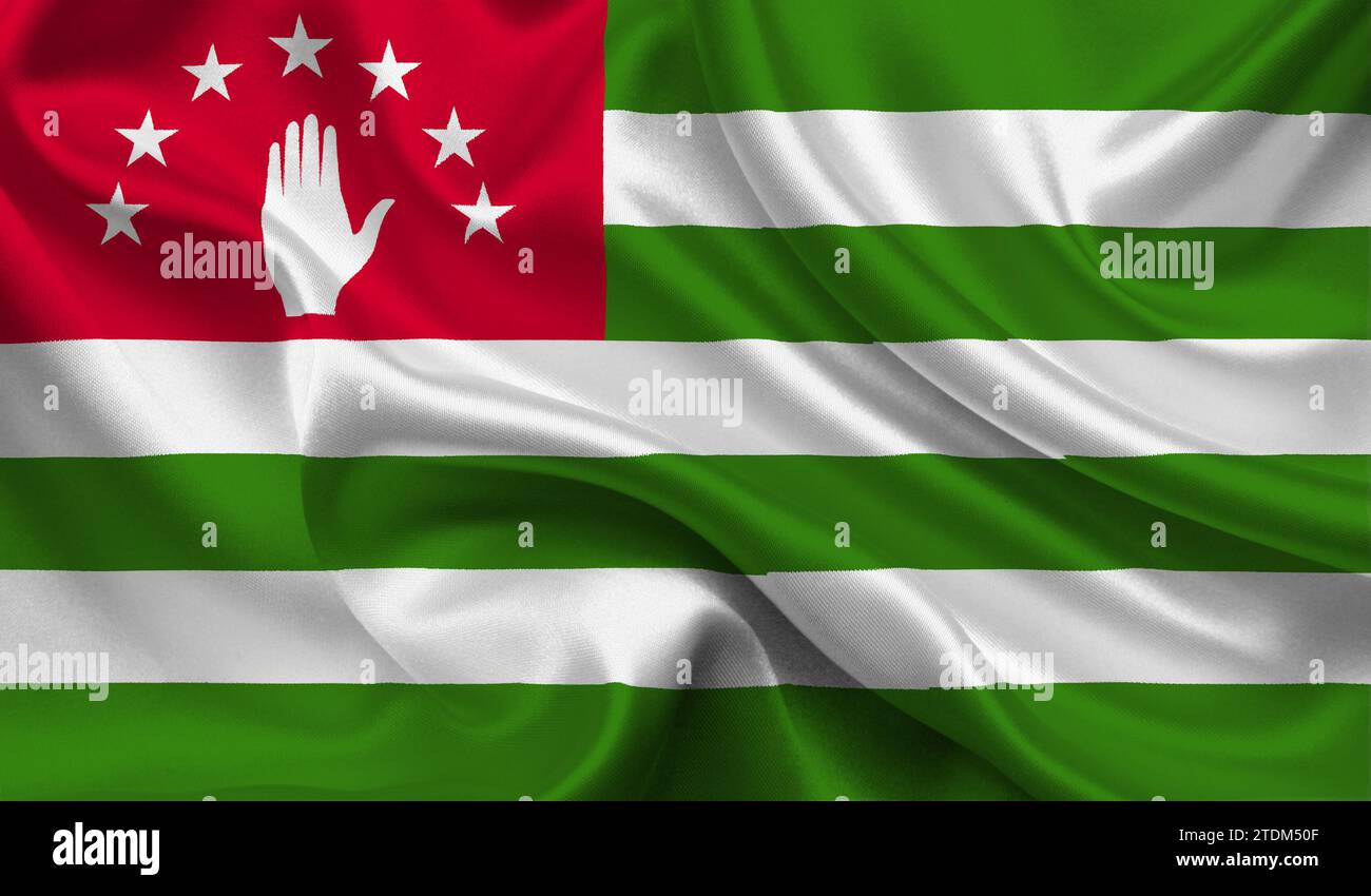 High detailed flag of Abkhazia. National Abkhazia flag. Republic of ...