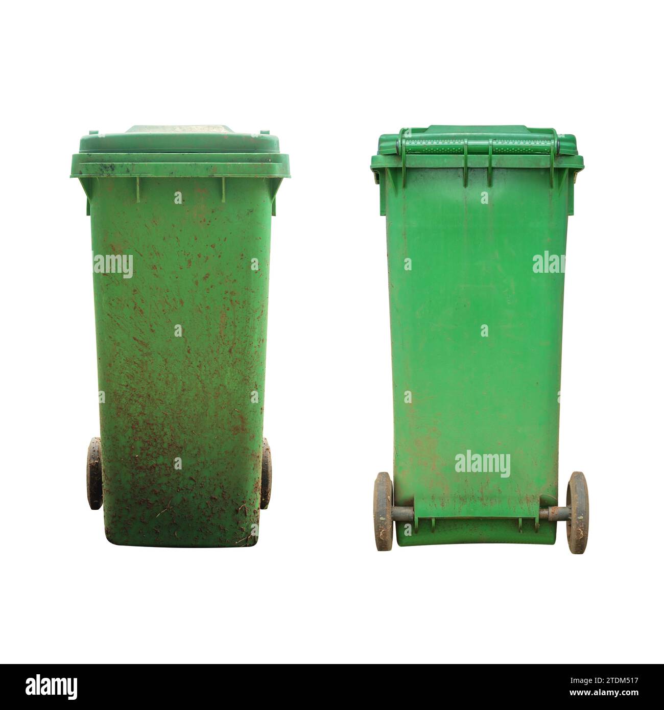 Trash bin isolated over a white background Stock Photo - Alamy