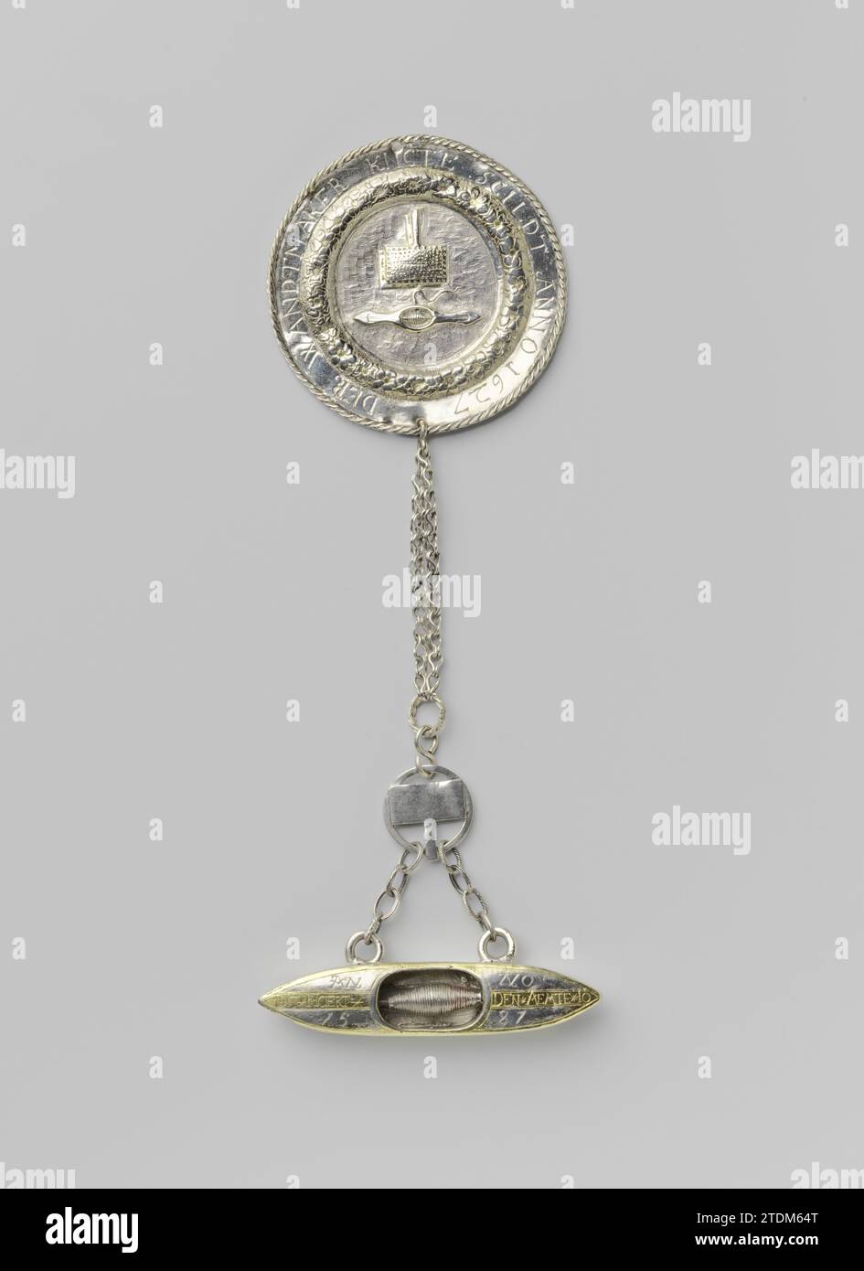 Carriage sign of a weaver guild, anonymous, 1585 - 1600 Silver carrying ...