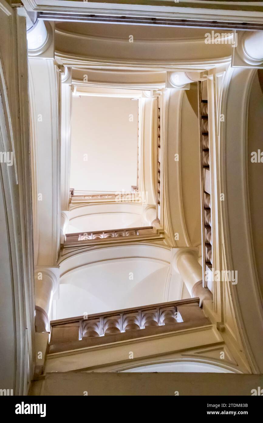 View of the staircase in the tower. Vertical view Stock Photo - Alamy