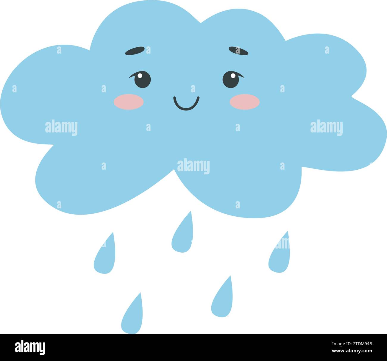 Cute rain cloud kawaii clip art Stock Vector Image & Art - Alamy