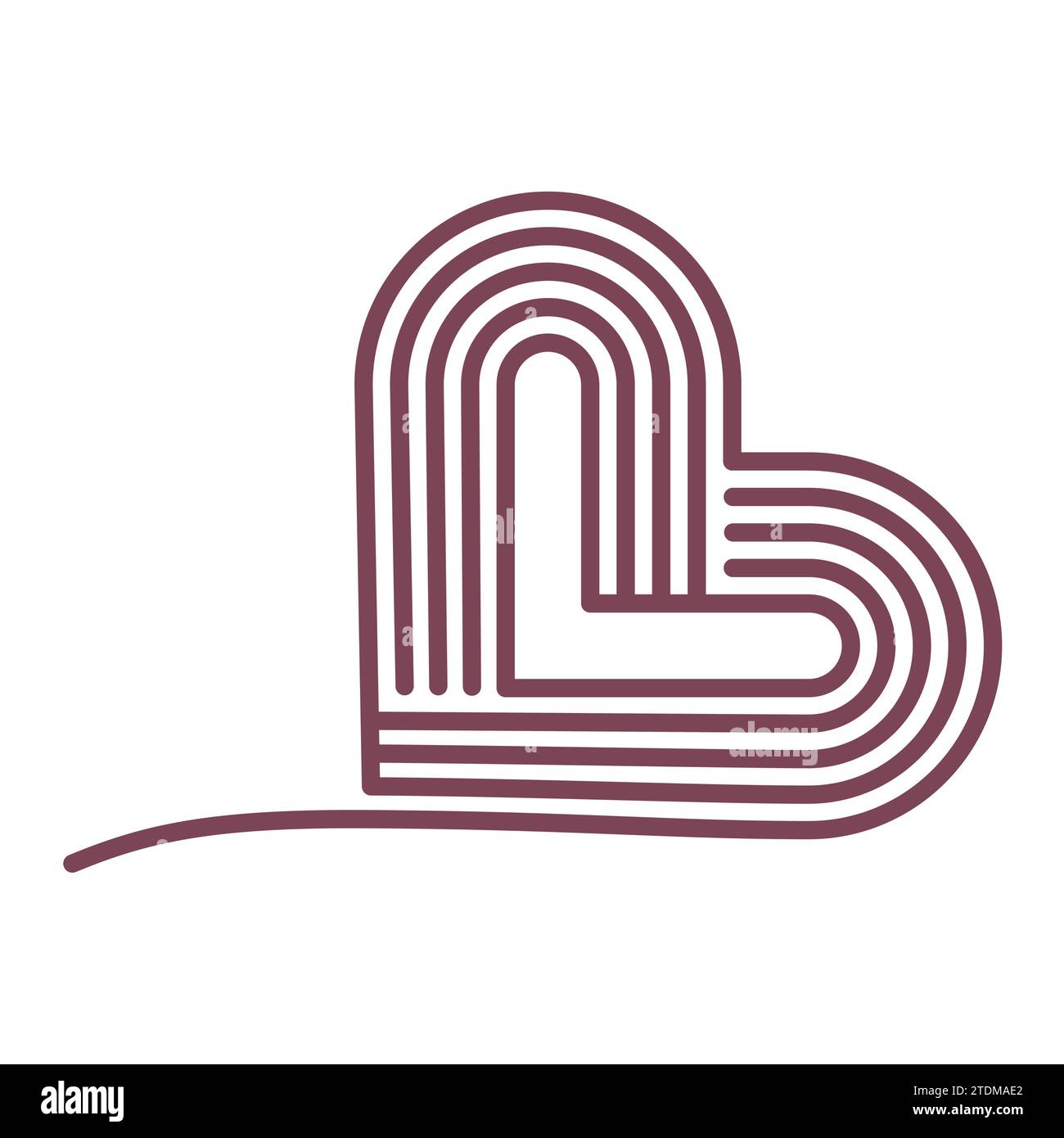 Pencil heart logo icon symbol hi-res stock photography and images - Alamy