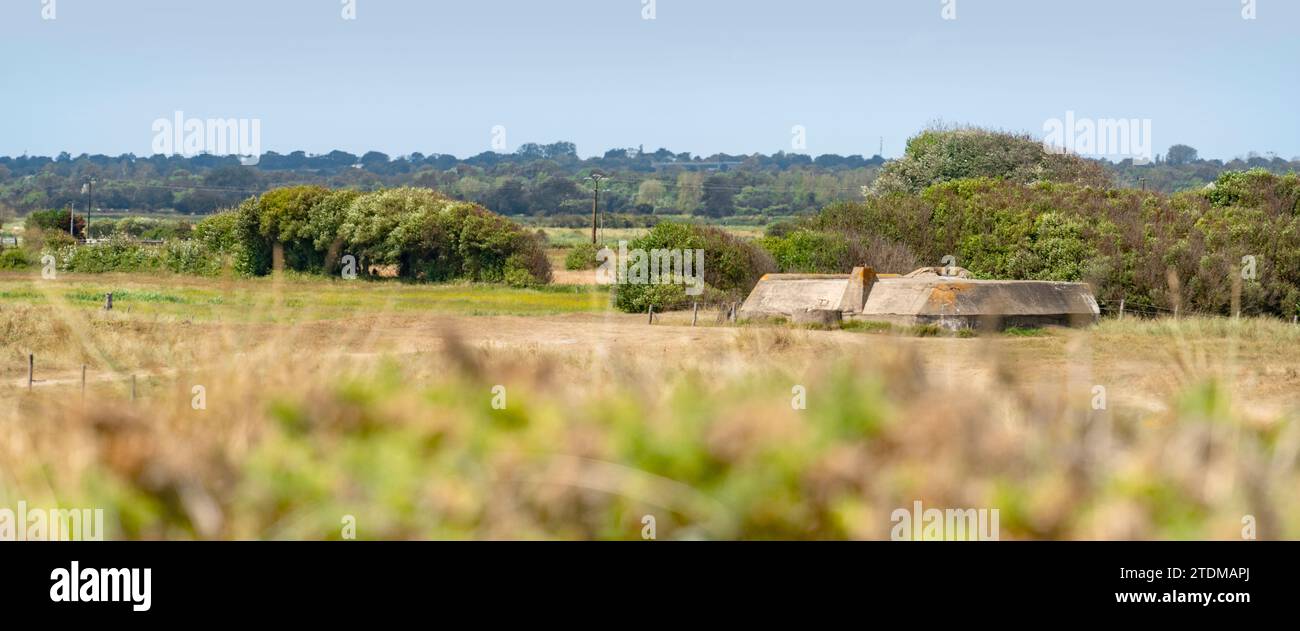 Gun emplacement at Utah Beach which was one of the five areas of the ...