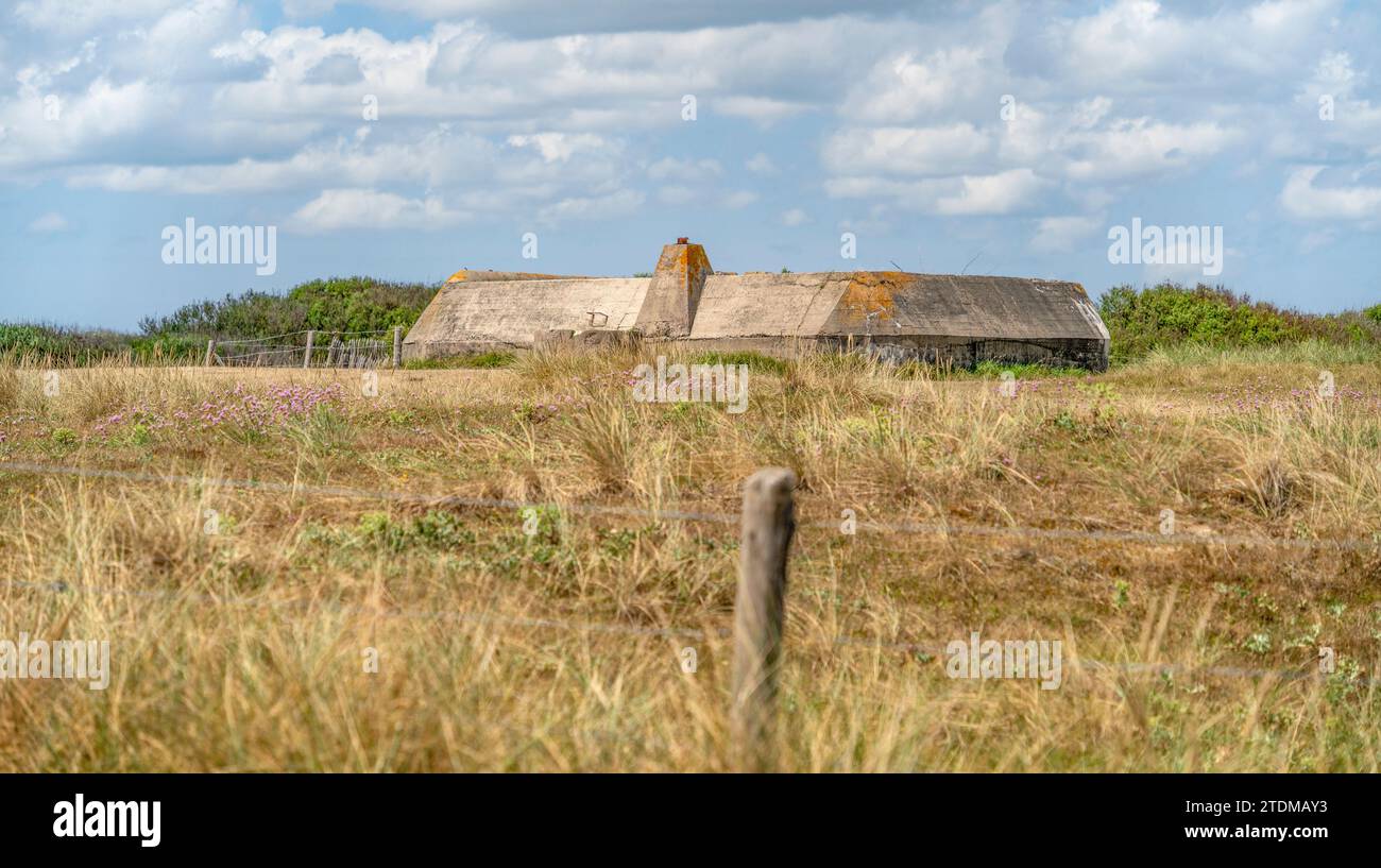 Gun emplacement at Utah Beach which was one of the five areas of the ...