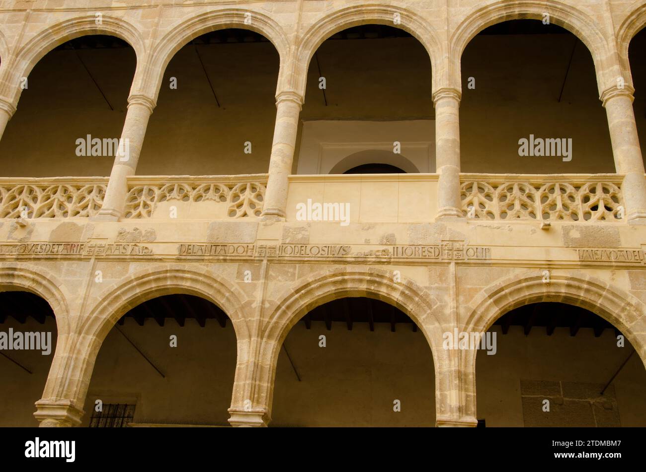 Courtyard of the palace of the Enriquez de Ribera family. Bornos. Cadiz ...