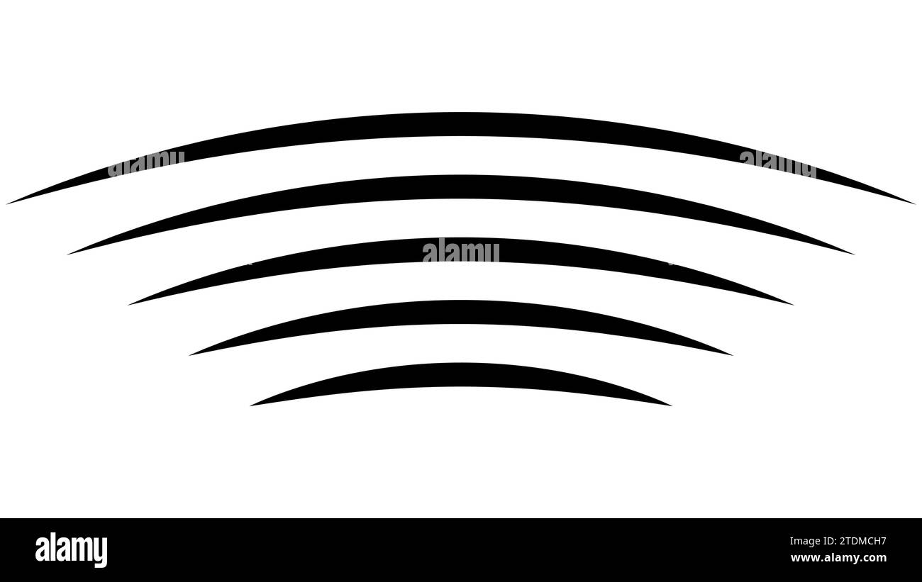 Wavy ripple lines vector Cut Out Stock Images & Pictures - Alamy