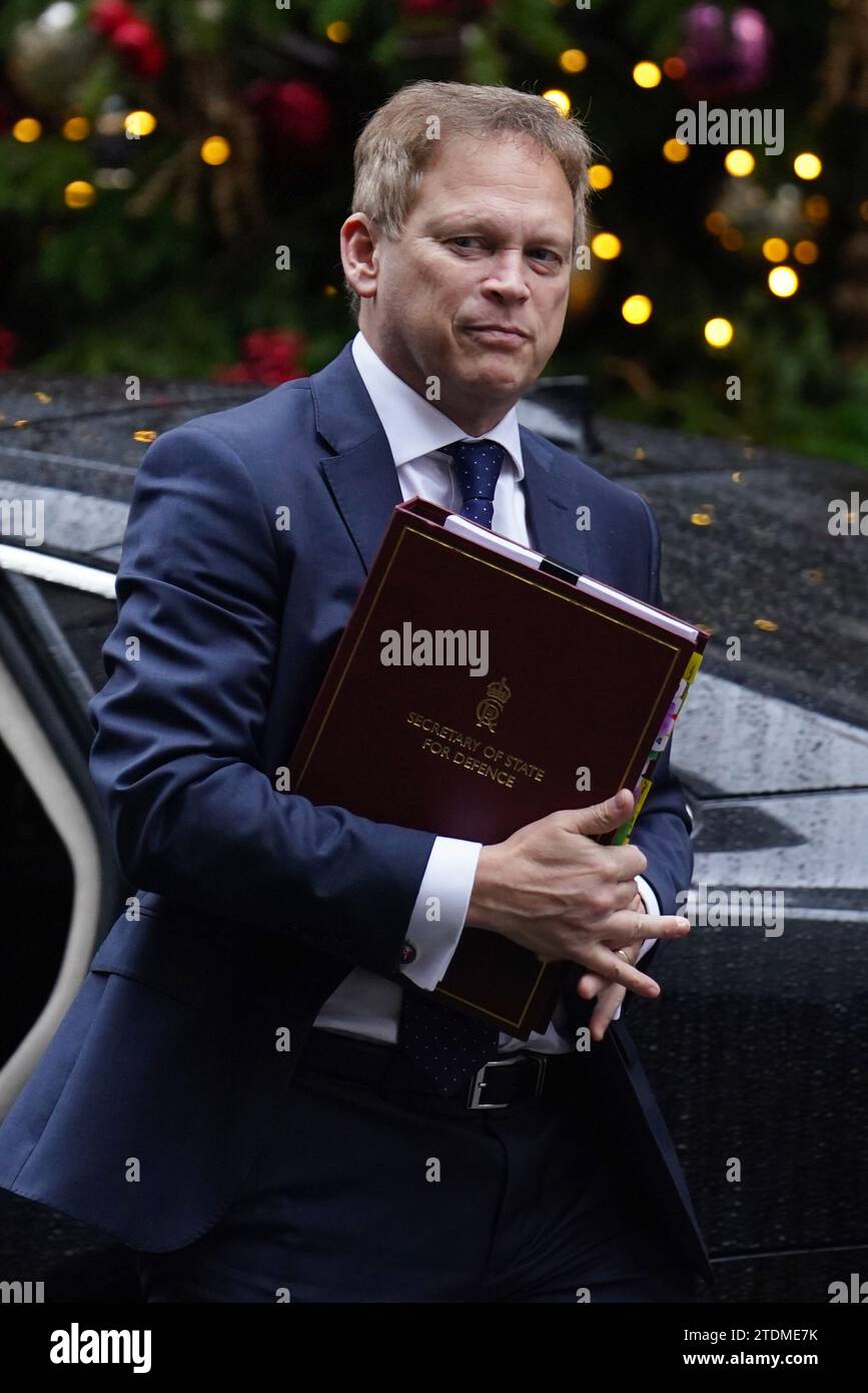 Defence Secretary Grant Shapps arriving in Downing Street, London, for ...
