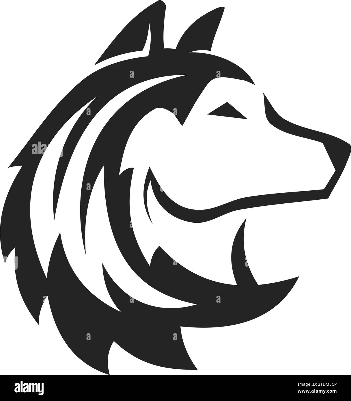 Siberian Husky Logo template Isolated. Brand Identity. Icon Abstract ...