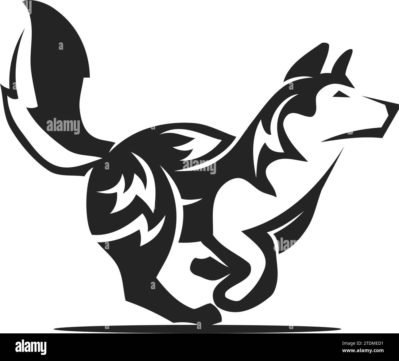 Siberian Husky Logo template Isolated. Brand Identity. Icon Abstract ...