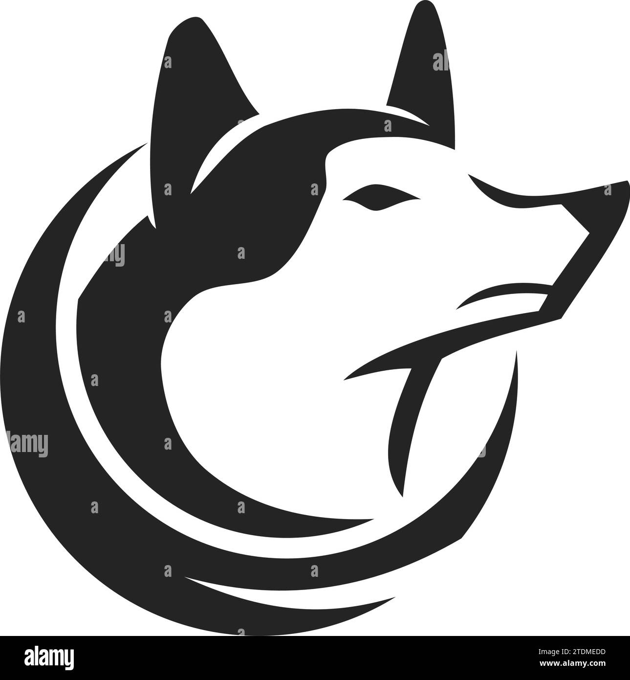 Siberian Husky Logo template Isolated. Brand Identity. Icon Abstract ...