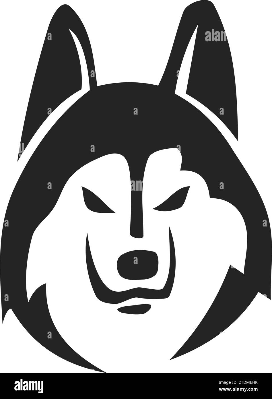 Siberian Husky Logo template Isolated. Brand Identity. Icon Abstract ...