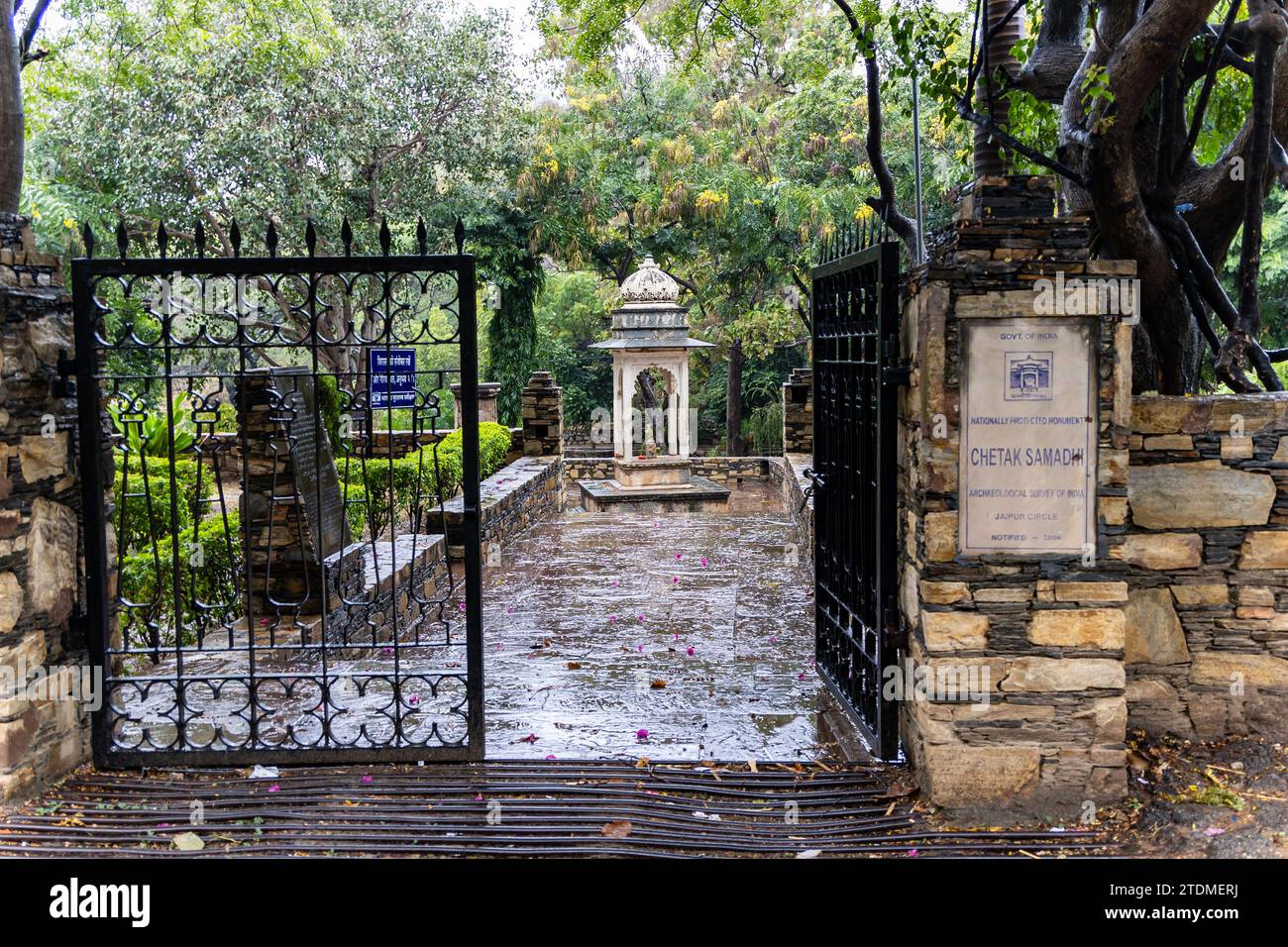 Maharana Pratap's famed steed Chetak memorial at rainy day from flat ...