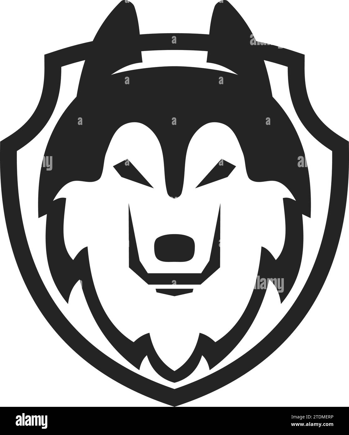 Siberian Husky Logo template Isolated. Brand Identity. Icon Abstract ...