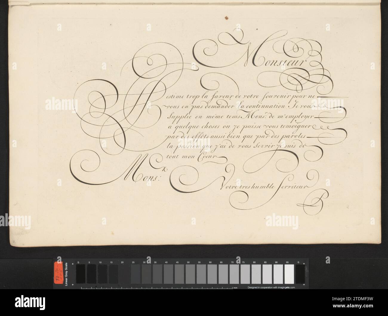 Write example: Monsieur (...), Bastiaan Boers, 1660 - 1751 Writing ...