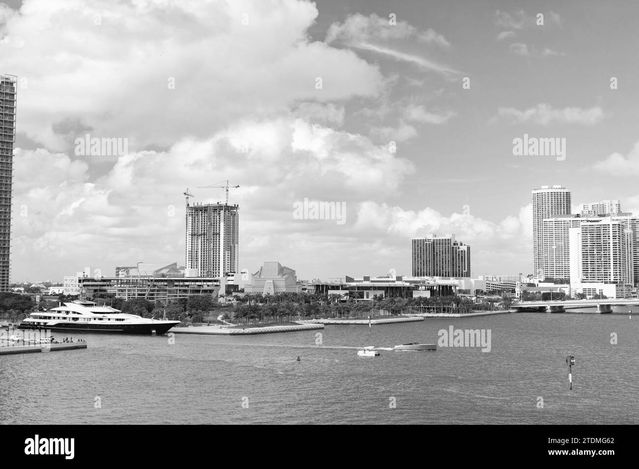 miami skyline with buildings. photo of miami skyline. miami skyline ...