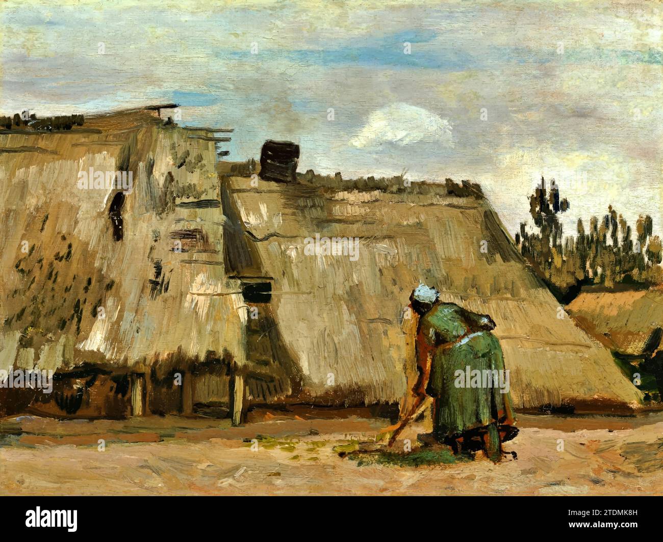 A Peasant Woman Digging in Front of Her Cottage, c.1885 – Vincent van ...