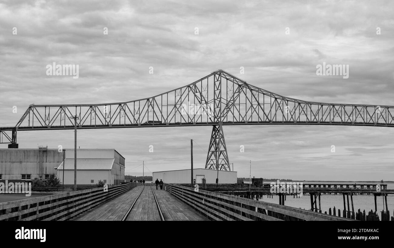 Bridge. Road bridge at industrial zone. Bridge made of structural steel ...