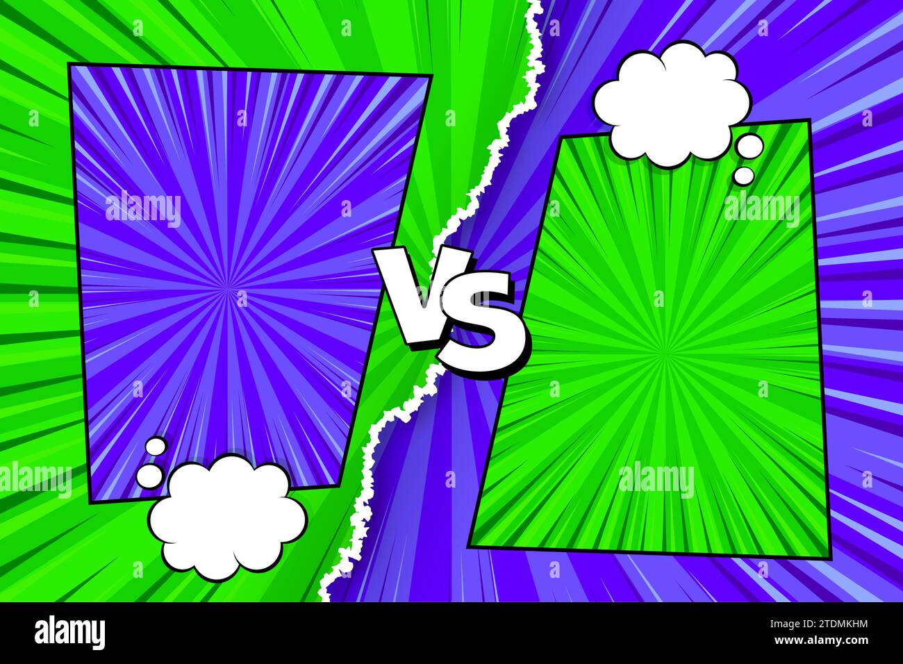 Cartoon comic background. Fight versus. Comics book colorful ...