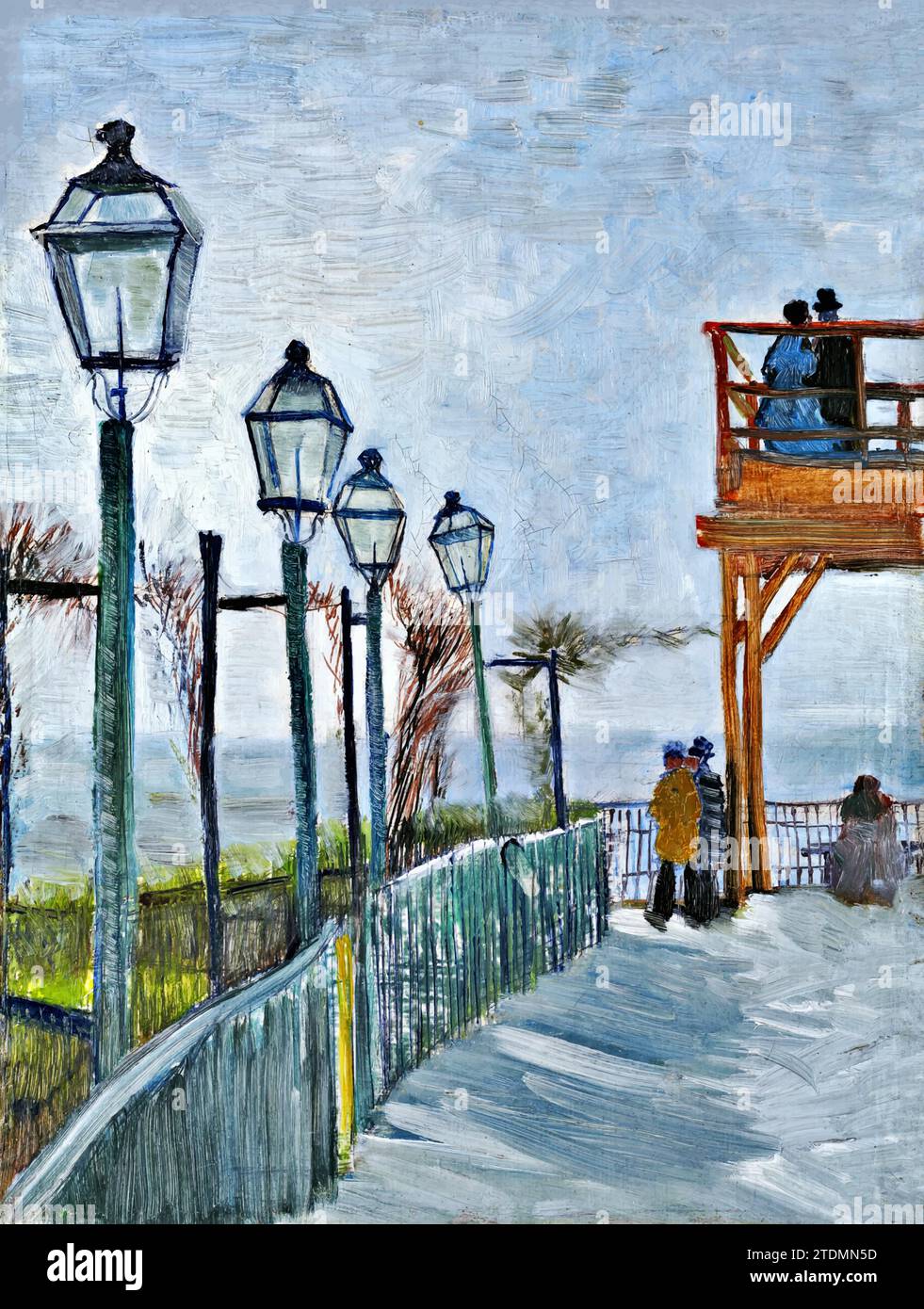 Terrace and Observation Deck at the Moulin de, 1887 (Painting) by ...