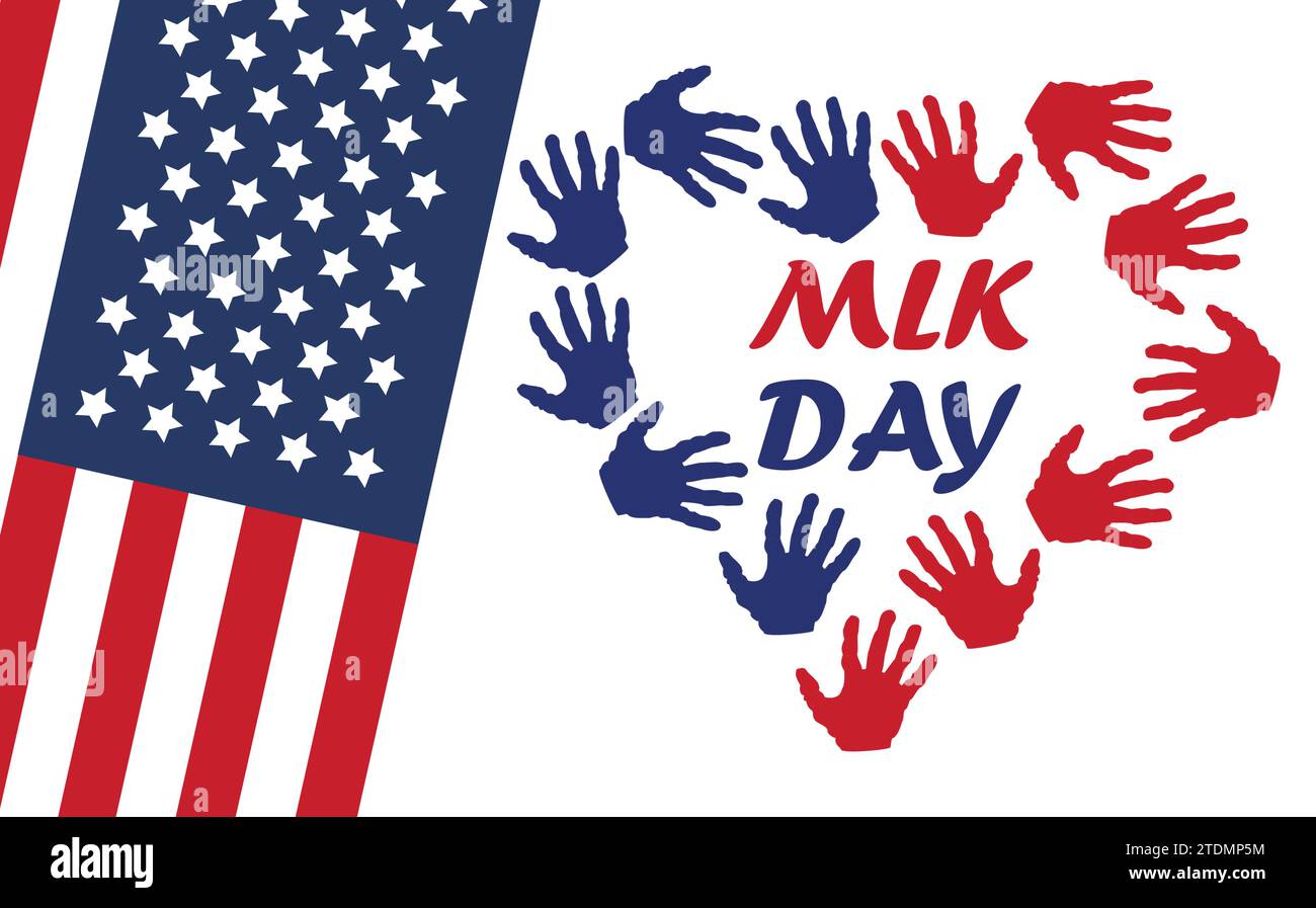 Martin Luther King Jr. Day greeting card design. MLK Day lettering ...