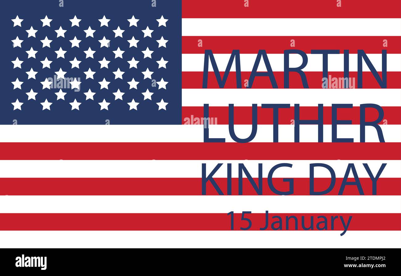 Martin Luther King Jr. Day greeting card design. MLK Day lettering ...