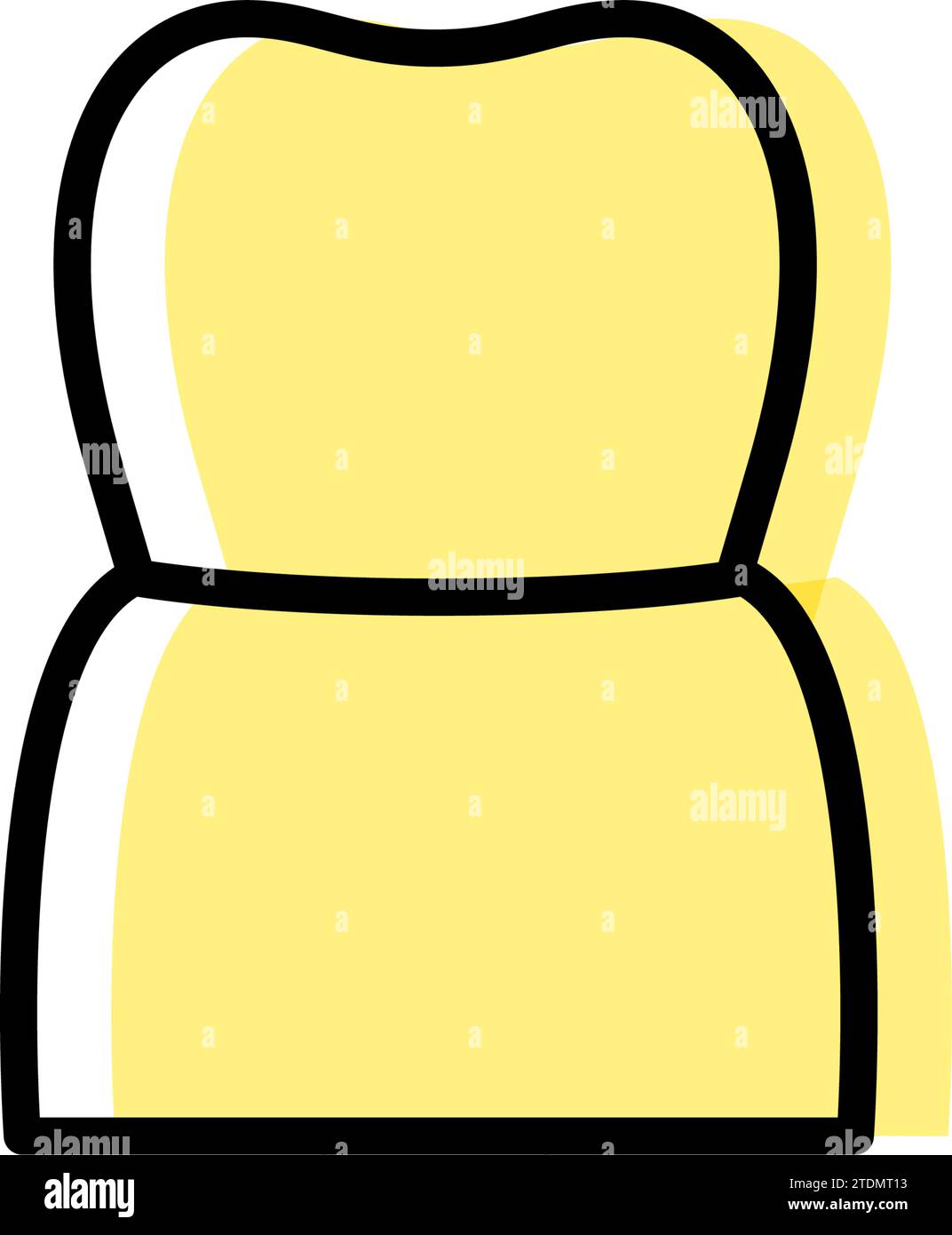 Dental: image icon of healthy teeth, simple line drawing, Vector ...