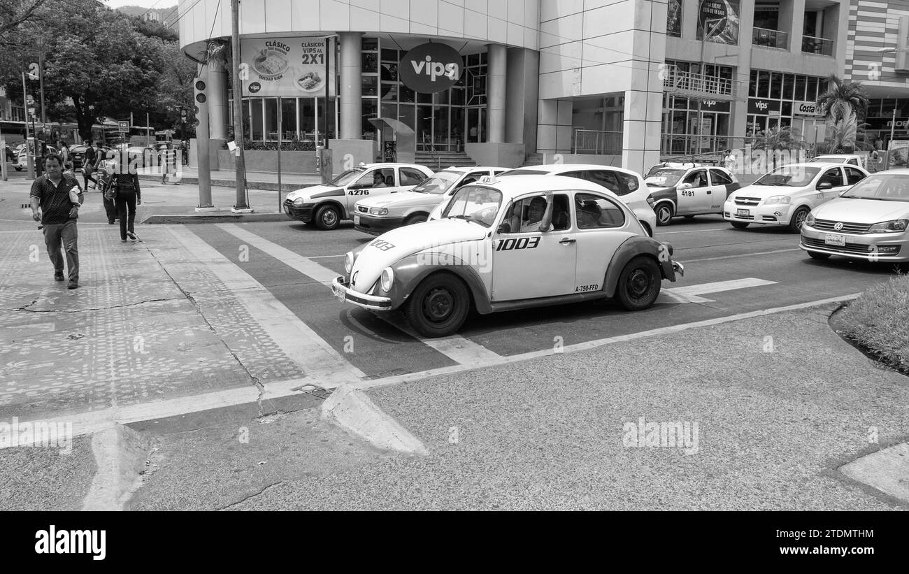 Acapulco, Mexico - May 12, 2019: Volkswagen beetle taxi retro sport car ...