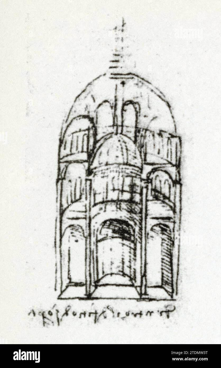 LEONARDO DA VINCI. ARCHITECTURE. DRAWING Stock Photo - Alamy