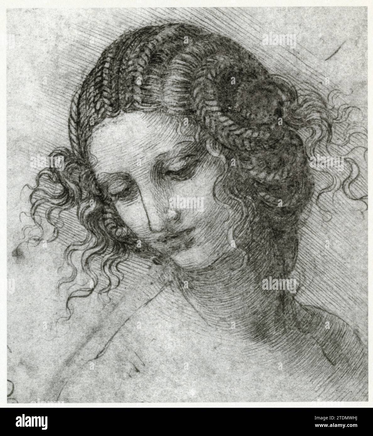 LEONARDO DA VINCI.STUDY FOR LEDA,CIRCA 1504.PEN AND INK DRAWING ON ...