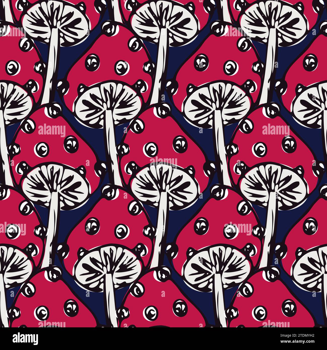 Pattern poisonous fly agaric Stock Vector Images - Alamy