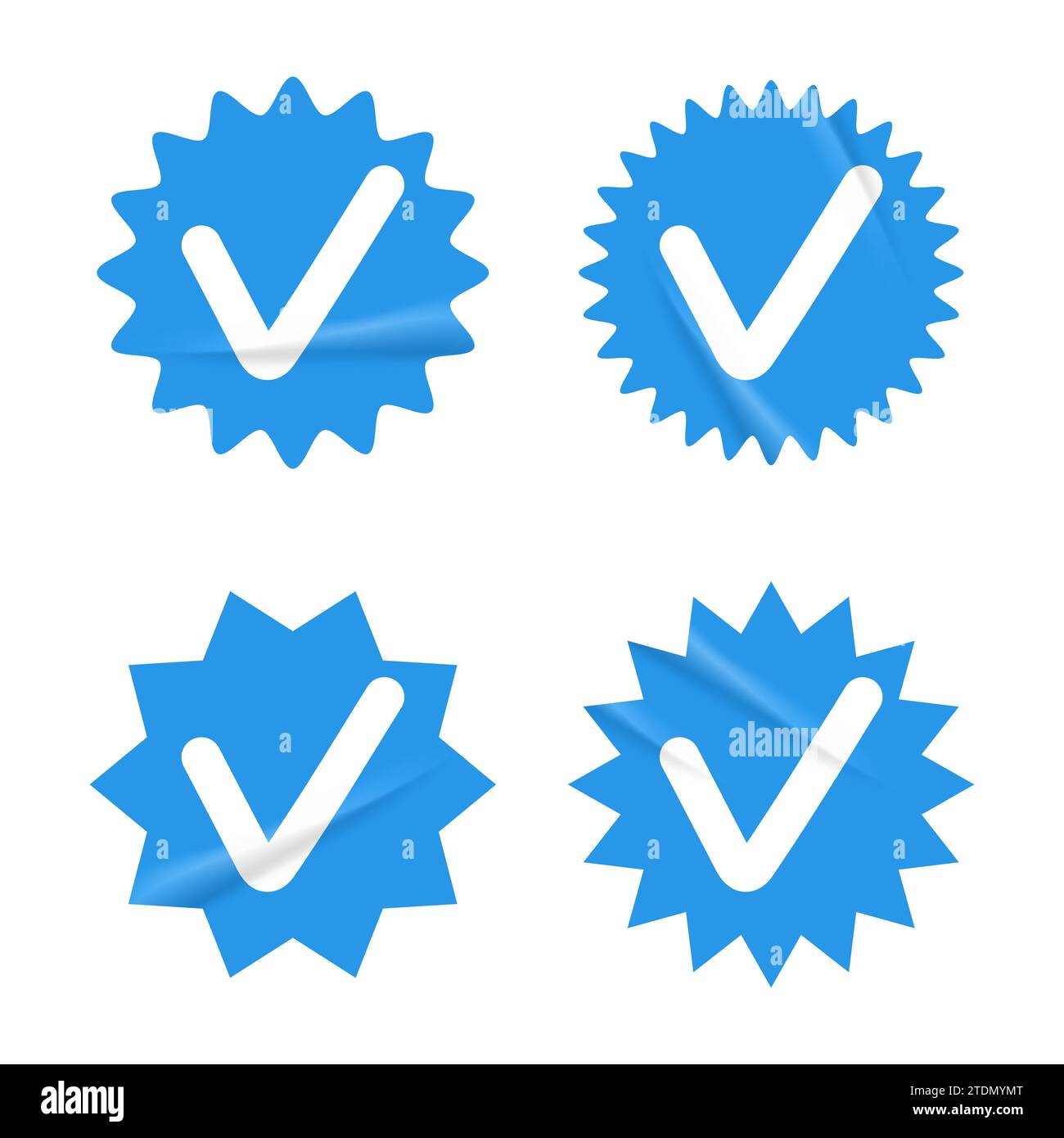 Verified badges check icon set vector illustration Stock Vector Image ...