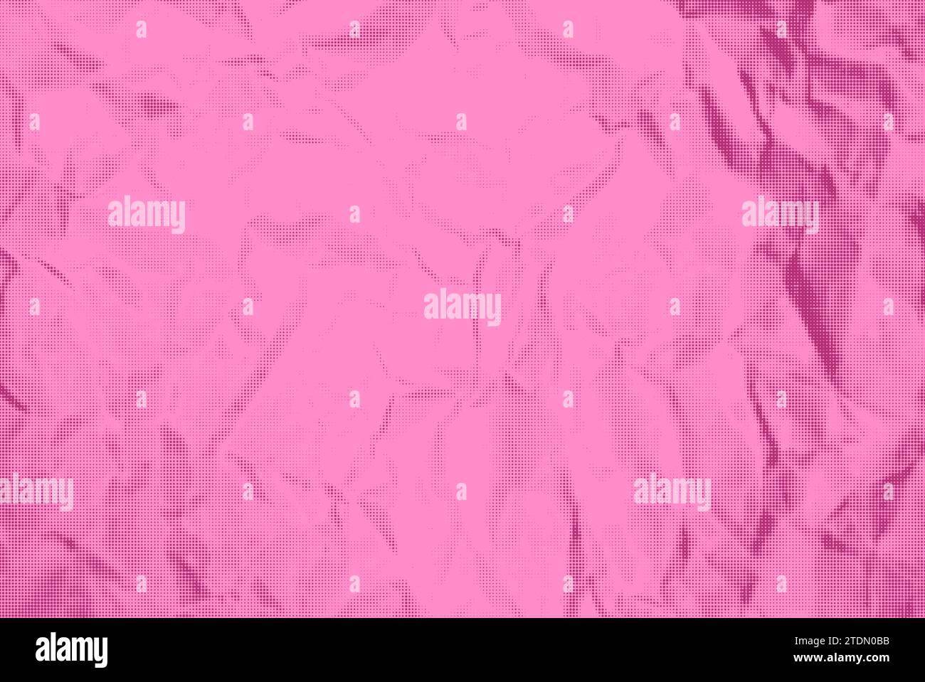 Pink crumpled paper texture halftone background vector illustration ...