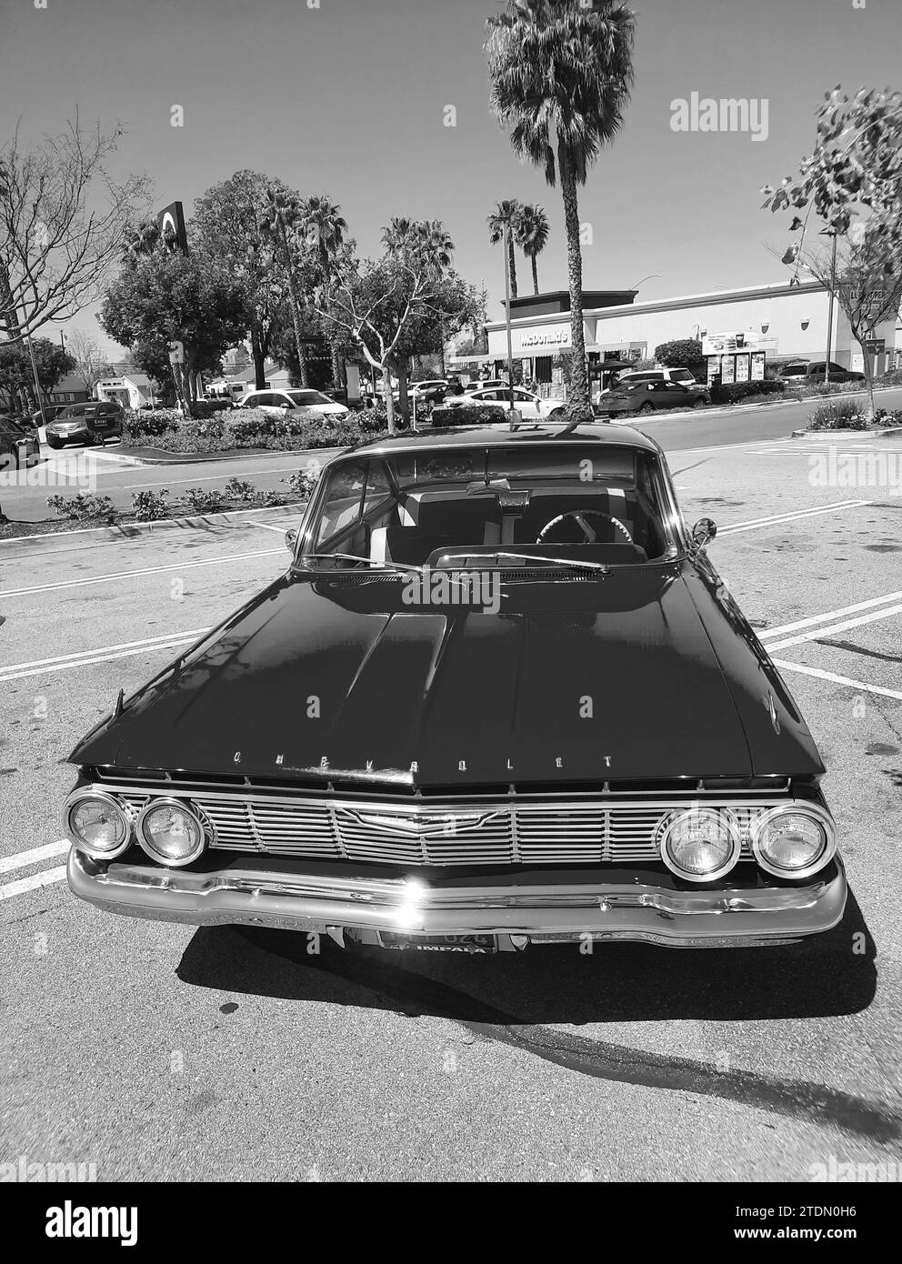 Los Angeles, California USA - March 28, 2021: red chevrolet impala ...