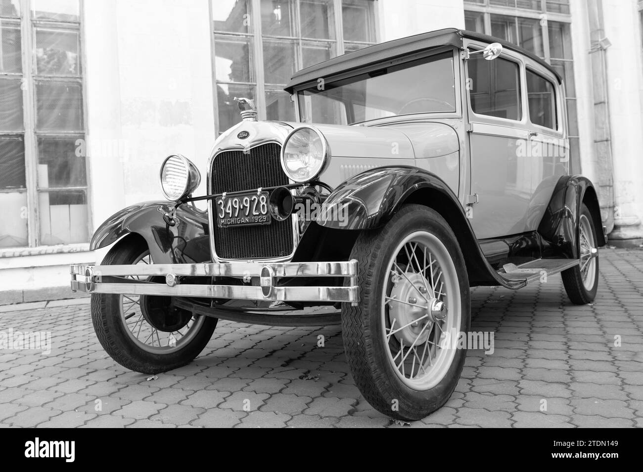 Kyiv, Ukraine - November 02, 2022: Ford Model A 1927 retro car, side ...