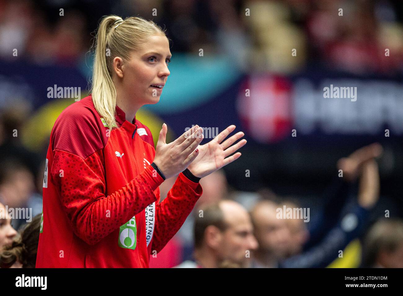 Herning, Denmark. 17th, December 2023. Julie Scaglione of Denmark seen during the IHF World ...